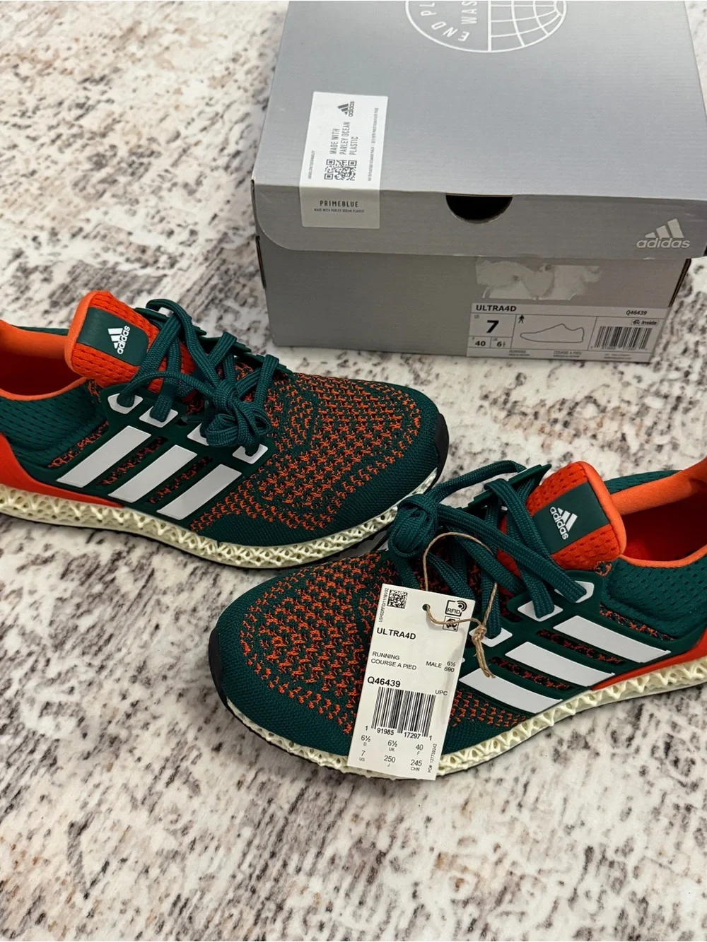adidas | Shoes | Miami Hurricanes Adidas Ultra4d Knit Running Shoes In ...